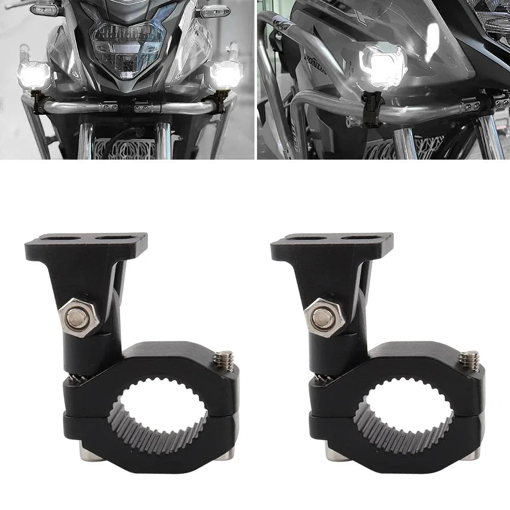 Motorcycle Crash Bars Foglights Mounting Bracket Motorbike Highway Bar ...
